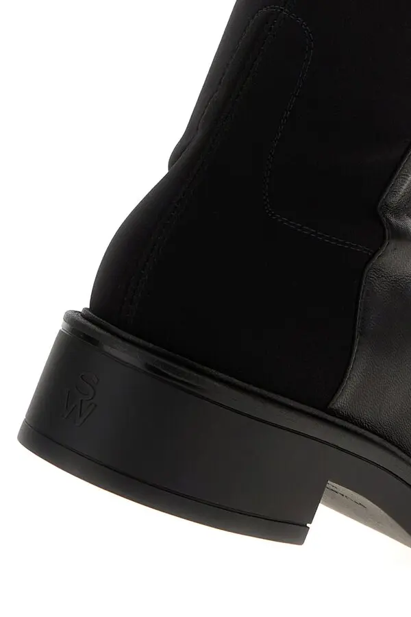 STUART WEITZMAN Nappa Leather And Fabric Celia Boots
