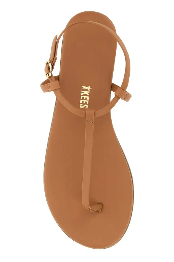 Tkees Camel Leather Mariana Thong Sandals