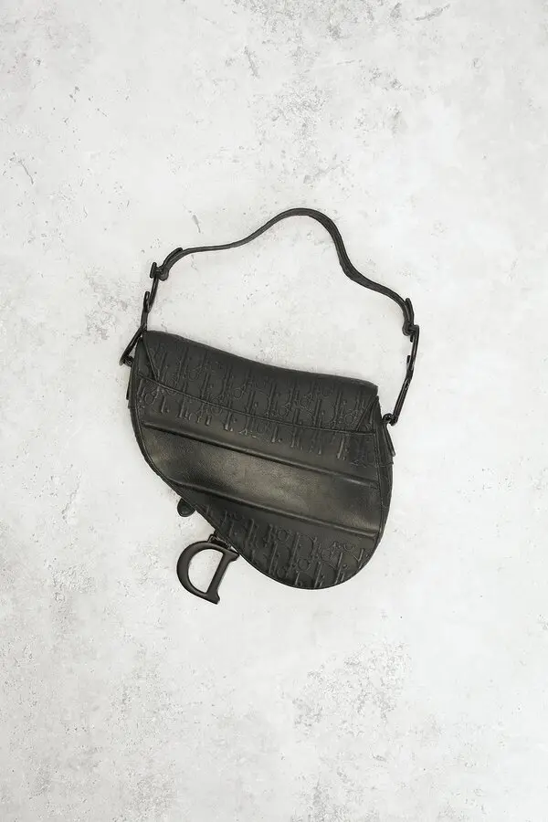 Dior Oblique Embossed Saddle Bag