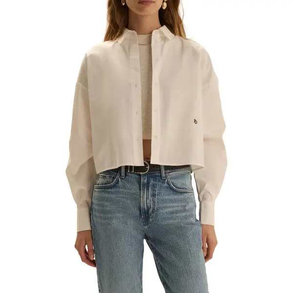 FAVORITE DAUGHTER The Next Chapter Cropped Button-down Shirt