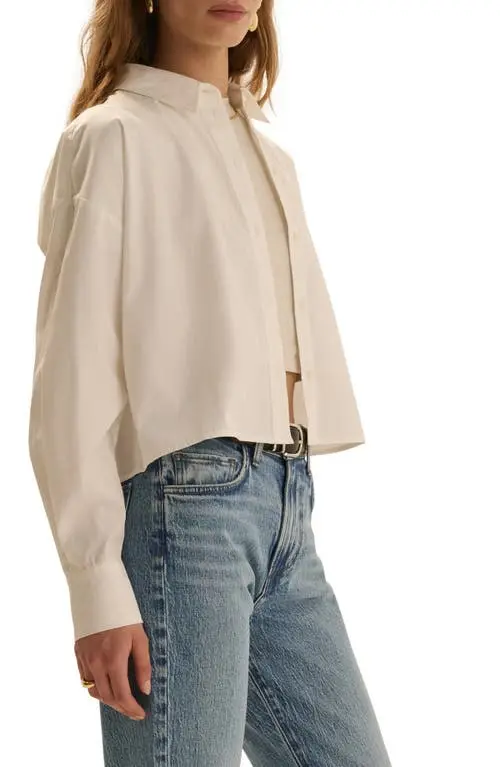 FAVORITE DAUGHTER The Next Chapter Cropped Button-down Shirt