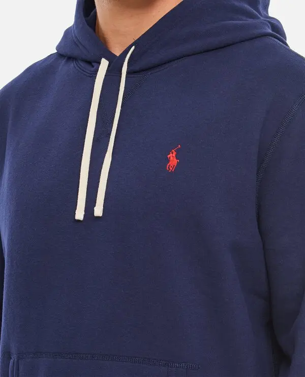 Polo Ralph Lauren Embroidered Logo Hoodie - Blu