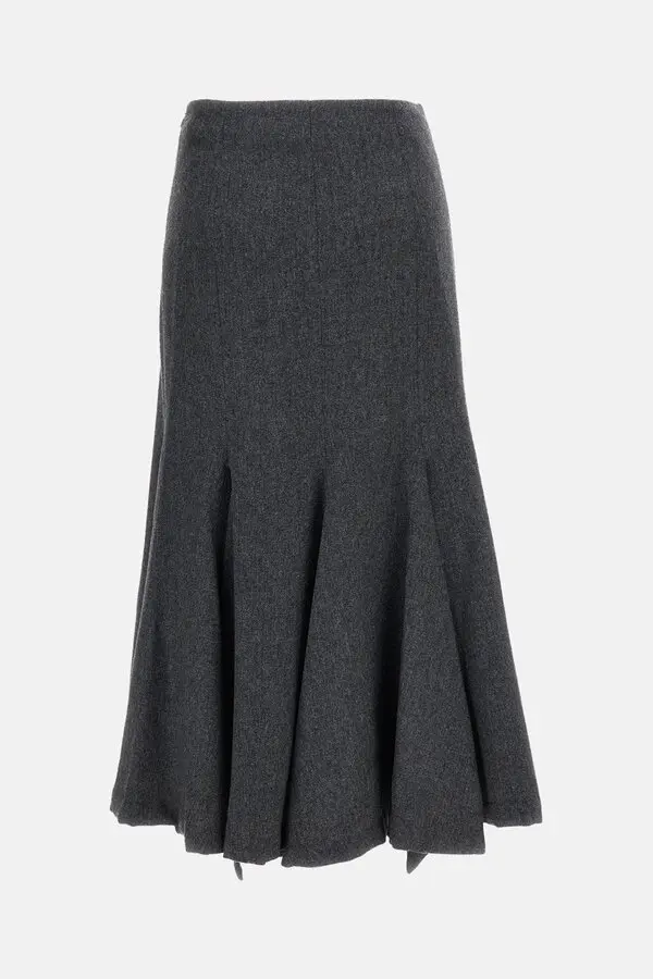 THELATEST Erica Wool-blend Flannel Midi Skirt