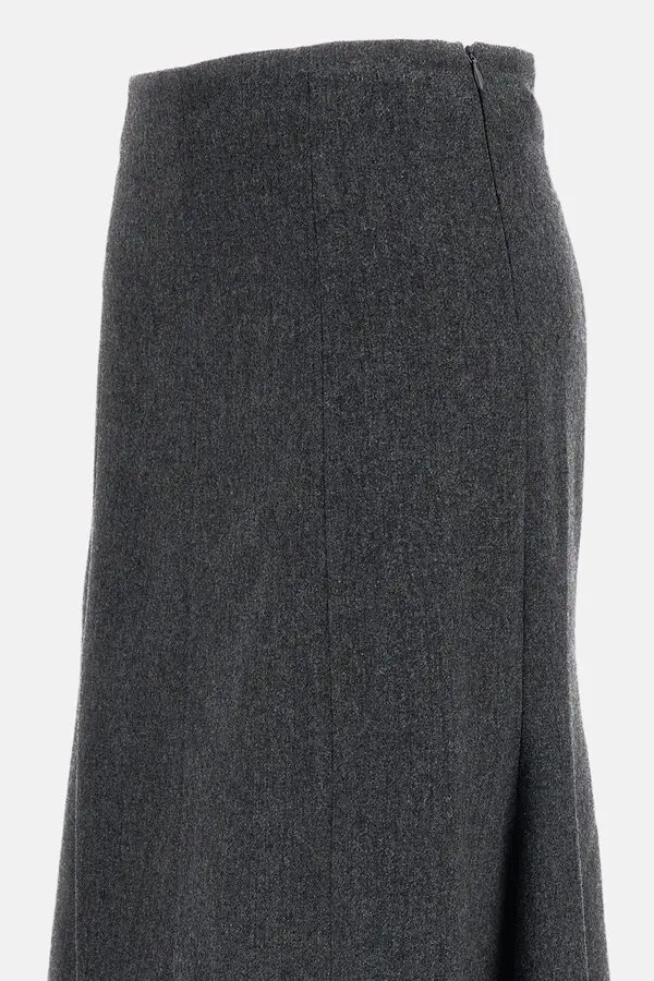 THELATEST Erica Wool-blend Flannel Midi Skirt