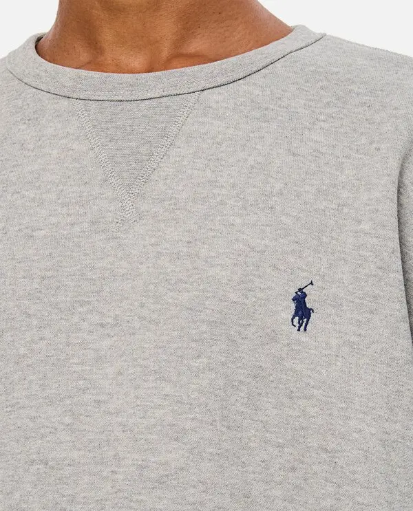Polo Ralph Lauren Crewneck Sweatshirt With Embroidered Logo - Grigio