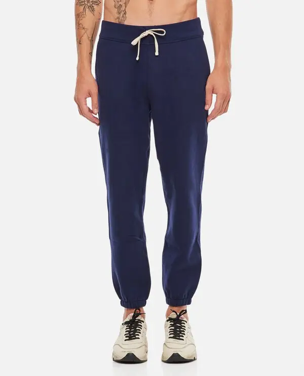 Polo Ralph Lauren Pantaloni In Felpa Cotone - Blu