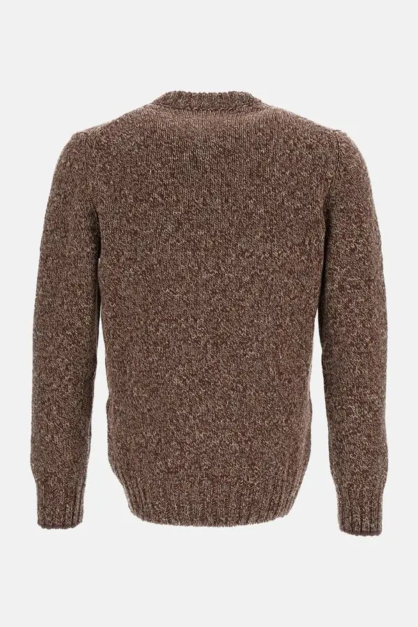 GRAN SASSO Herringbone Crew-neck Sweater