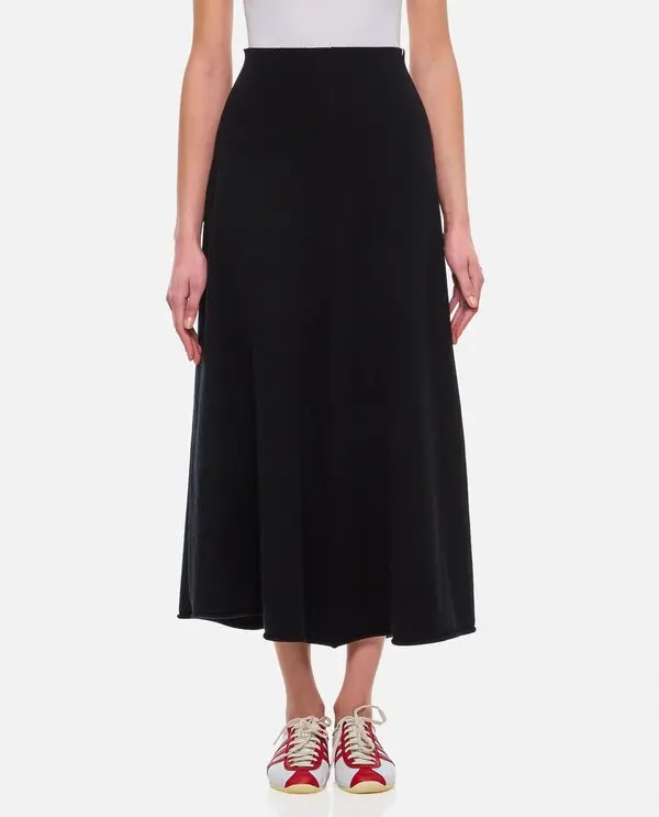 Extreme Cashmere Skirt Ease" Cashmere Stretch Maxi Skirt - Nero