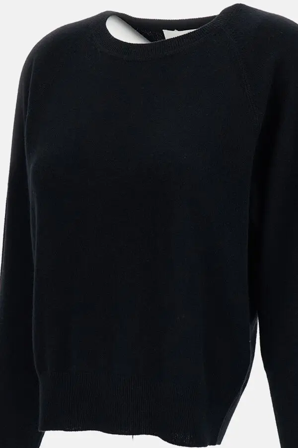 LISA YANG Cambrie Cashmere Sweater With Cut-out Back Detail - Nero
