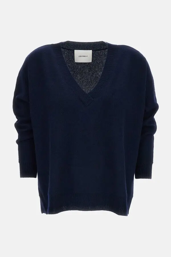 LISA YANG Kenny V-neck Cashmere Sweater - Blu