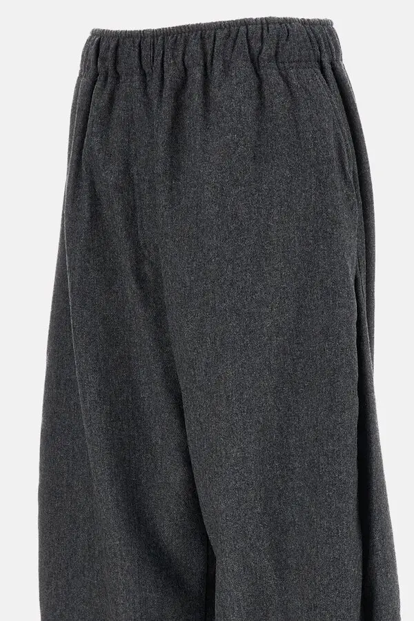 THELATEST E-dora Wool-blend Flannel Wide Leg Pants - Grigio
