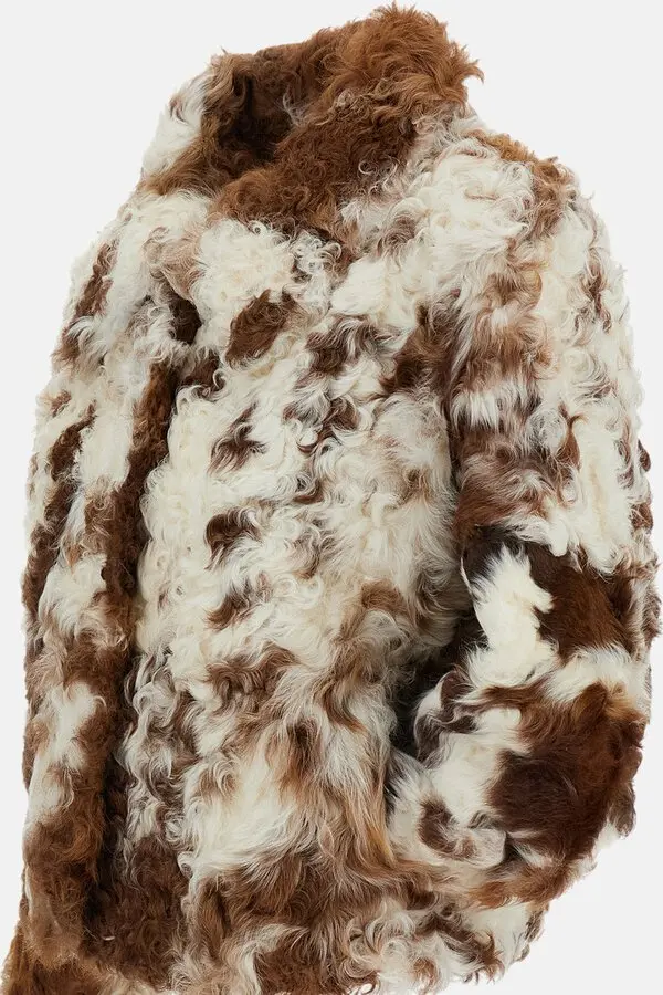 MARTHA LOUIS Natural Curly Shearling Jacket