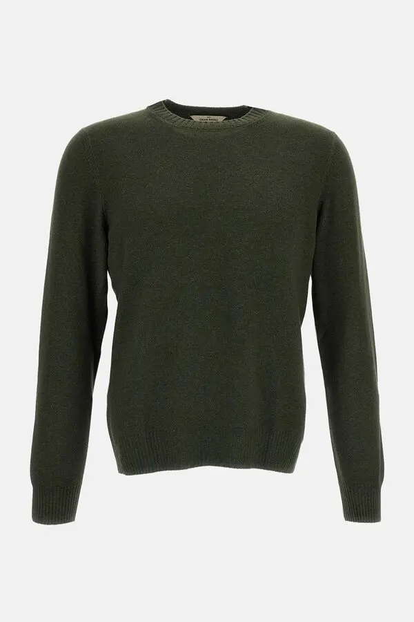 GRAN SASSO Wool-blend Crew Neck Sweater - Green