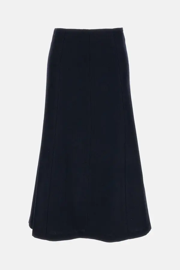 THELATEST Erica Skirt In Wool-blend Flannel - Blue
