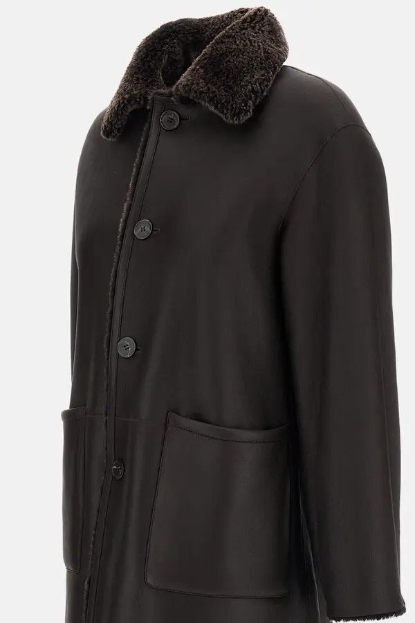 ARMA Zoey Reversible Shearling And Nappa Coat - Brown