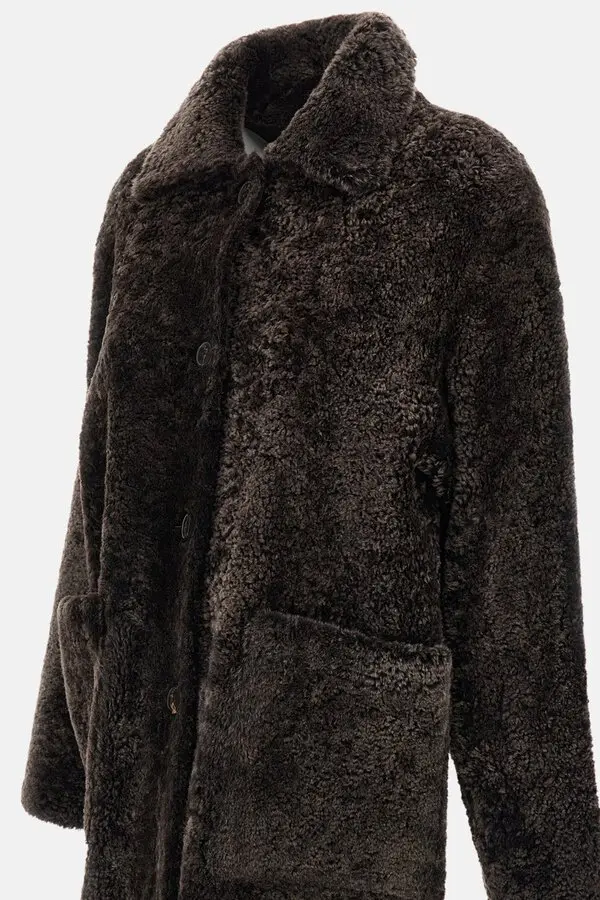 ARMA Zoey Reversible Shearling And Nappa Coat - Brown