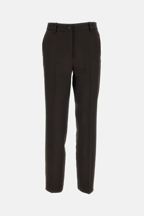 PAROSH Straight-leg Trousers - Brown