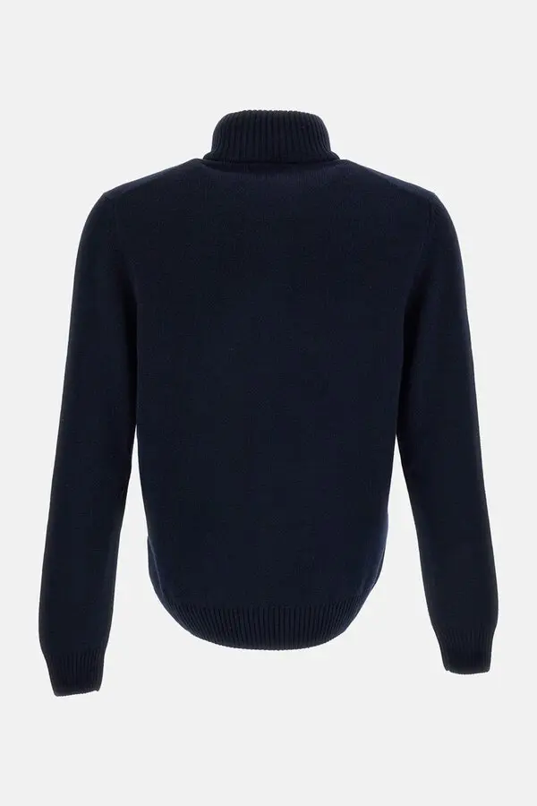 GRAN SASSO Half-zip Turtleneck Sweater - Blu