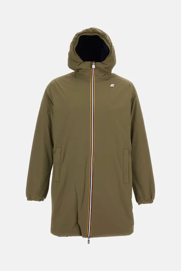 K-WAY Reversible Padded Jacket With Hood - Verde
