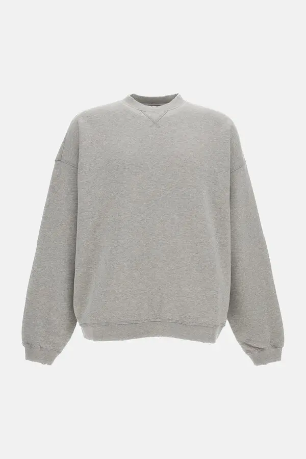 GOLDEN GOOSE Oversized Crew-neck Sweatshirt With Logo - Grey