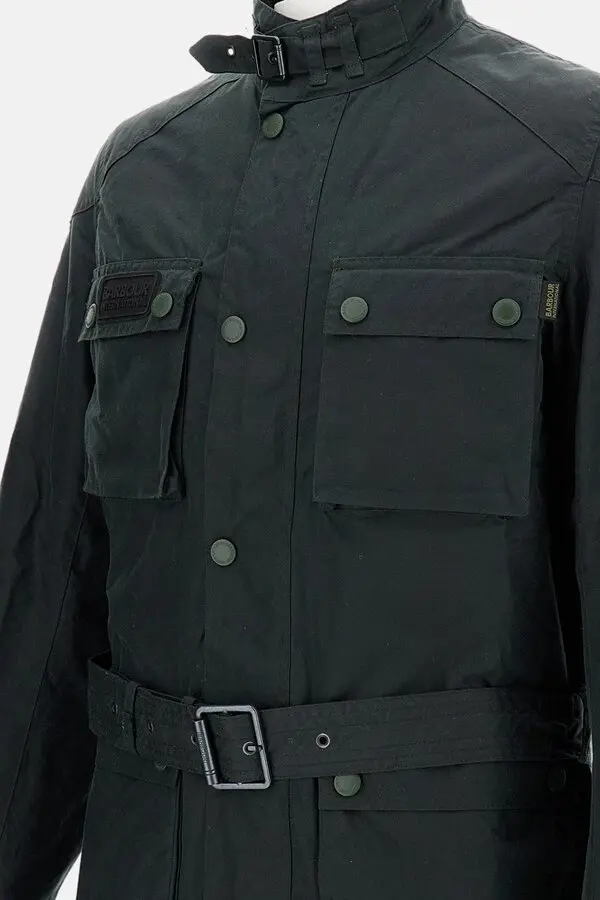 BARBOUR INTERNATIONAL Blackwell Waxed Cotton Jacket - Grey