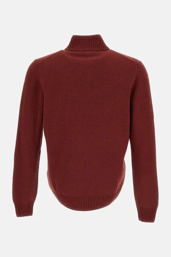 GRAN SASSO Half-zip Wool Blend Sweater - Red