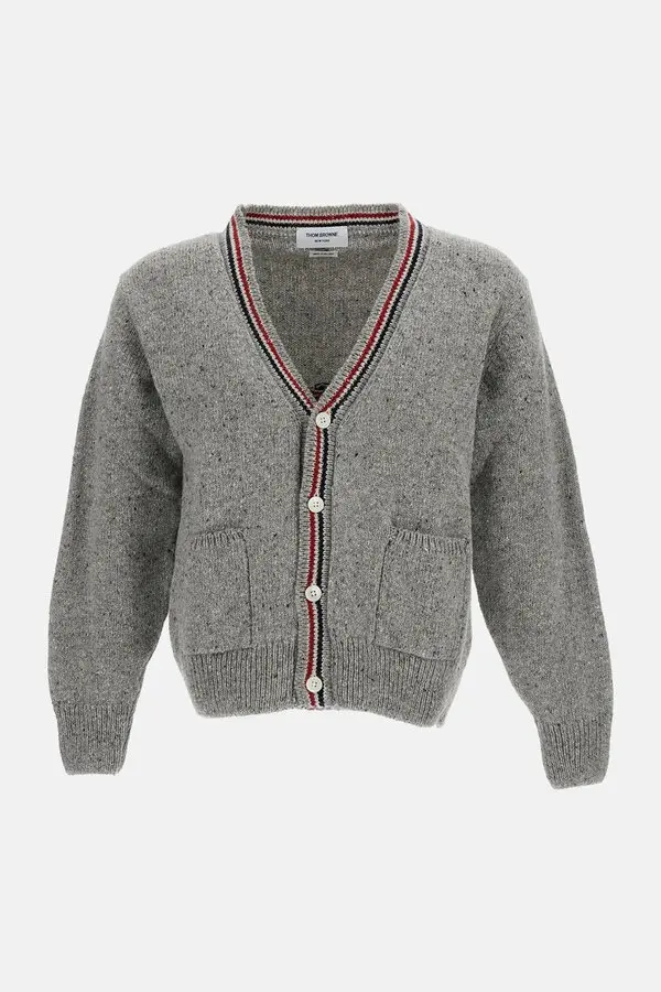 Thom Browne Cardigan Donegal Intarsia Hector Patchwork