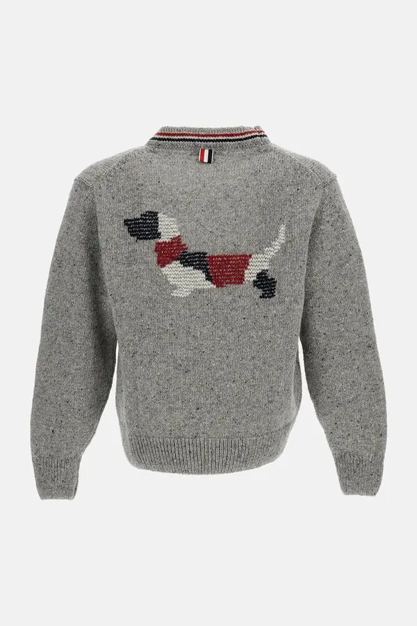 Thom Browne Cardigan Donegal Intarsia Hector Patchwork