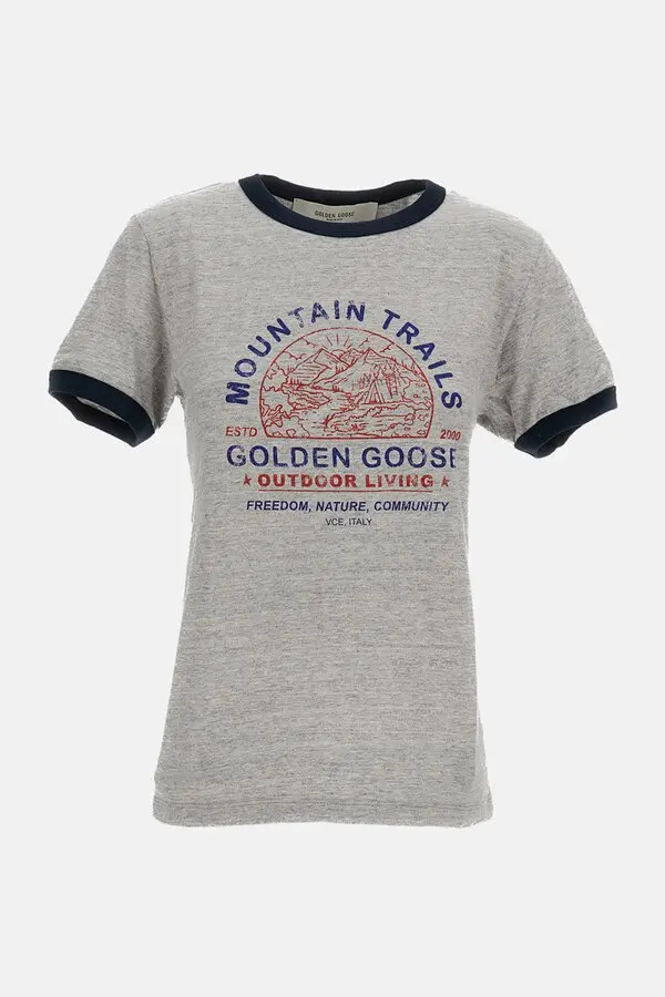 GOLDEN GOOSE Printed T-shirt - Grey