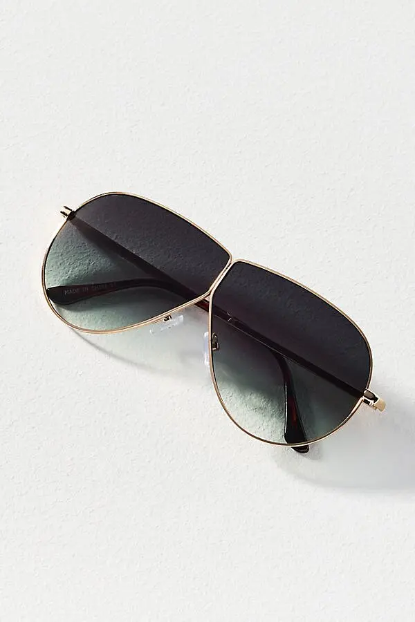 I-SEA Colorful Metal Aviator Sunglasses - Green