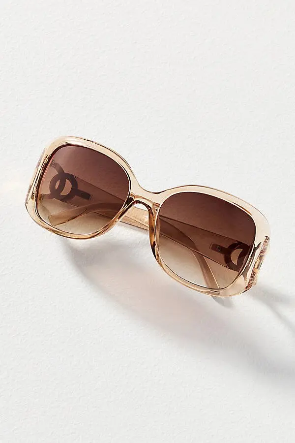 I-SEA Overd Retro Sunglasses - Taupe