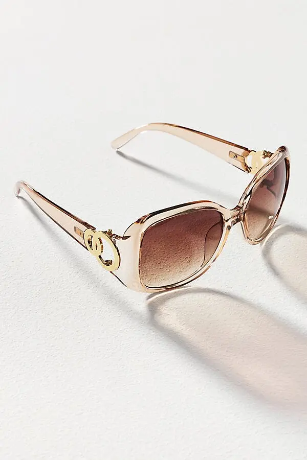 I-SEA Overd Retro Sunglasses - Taupe