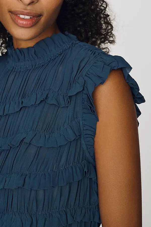 Anthropologie Layered Ruffle Top - Stargazer