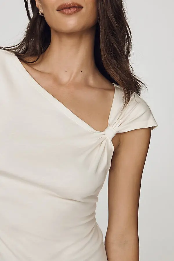 Anthropologie Asymmetrical Knot Tee - White