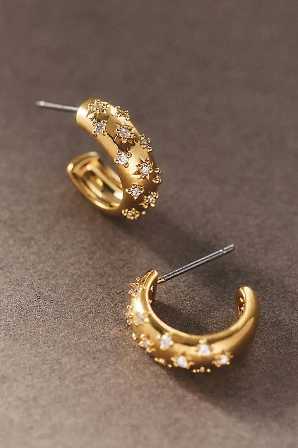Nadri Starry Hoop Earrgs