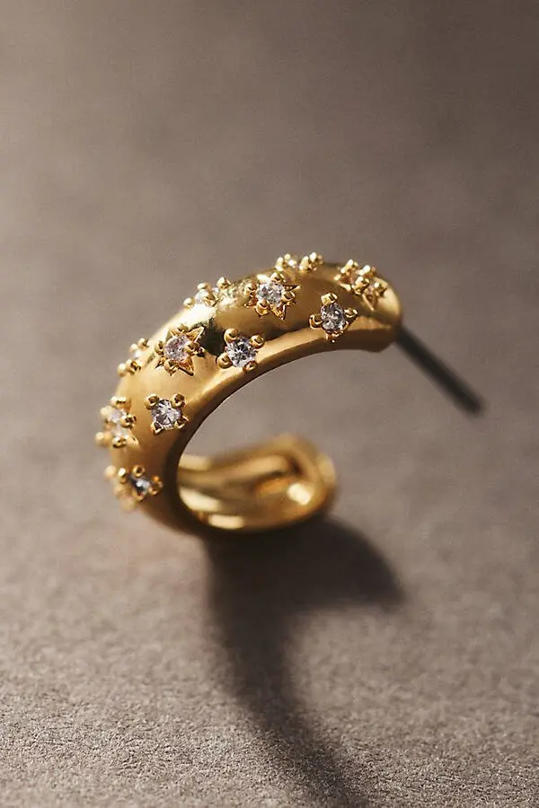 Nadri Starry Hoop Earrgs