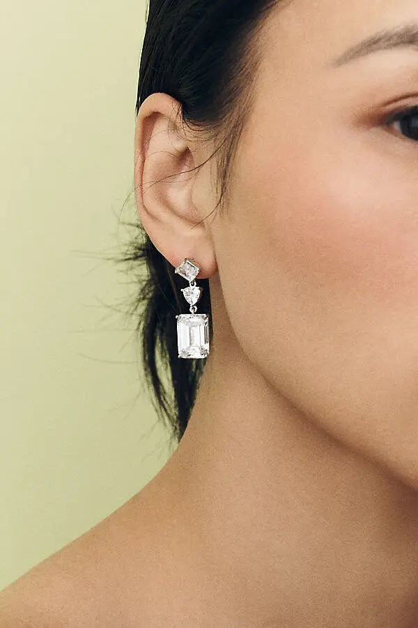 Anthropologie Mixed Stone Drop Earrings