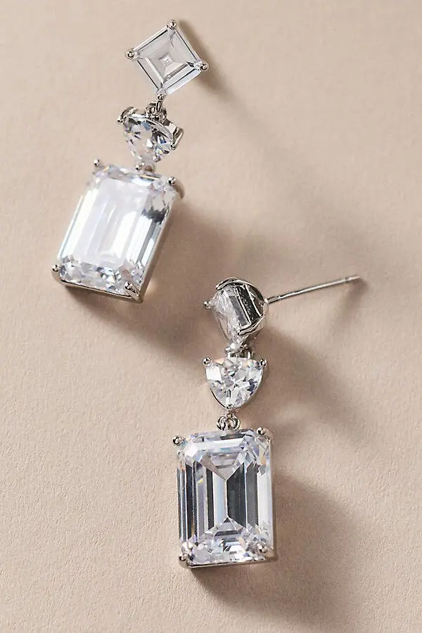 Anthropologie Mixed Stone Drop Earrings