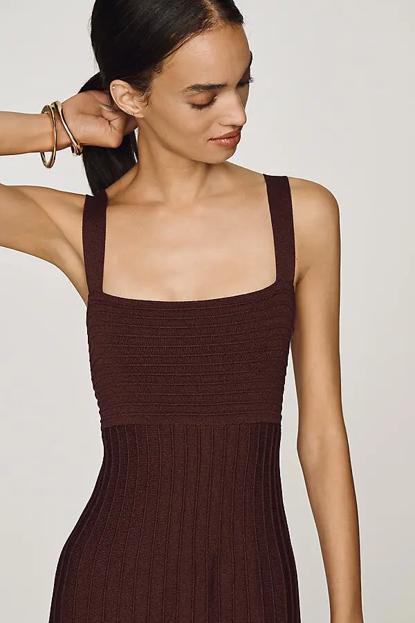 Maeve Pleated Midi Sweater Dress