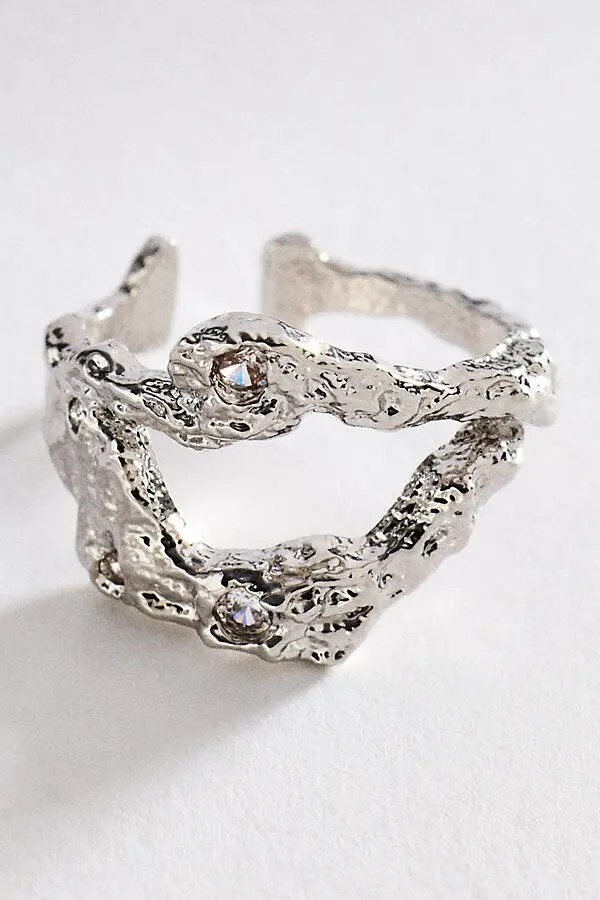 Anthropologie Molten Crystal Ring
