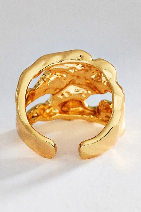 Anthropologie Molten Tide Ring - Gold