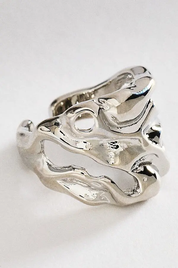 Anthropologie Molten Tide Ring - Silver