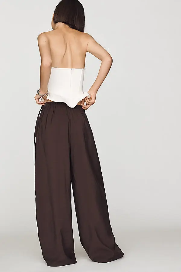 Maeve Silky Track Pants With Contrast Side Stripes