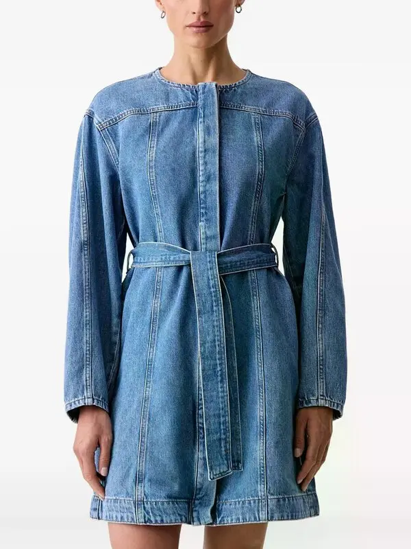 Marc O'polo Belted Denim Mini Dress - Blue