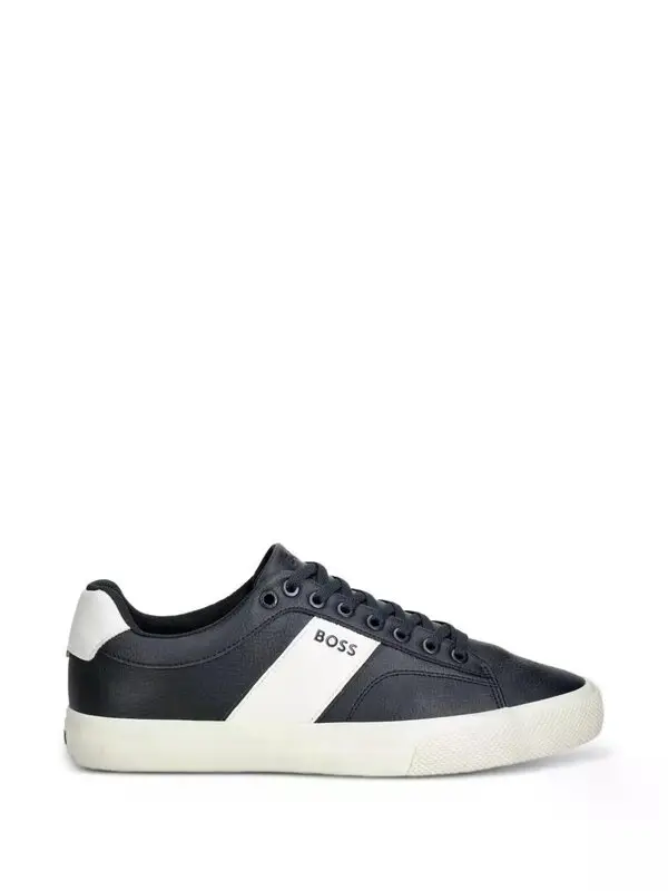 BOSS Panelled Logo Sneakers - Blue