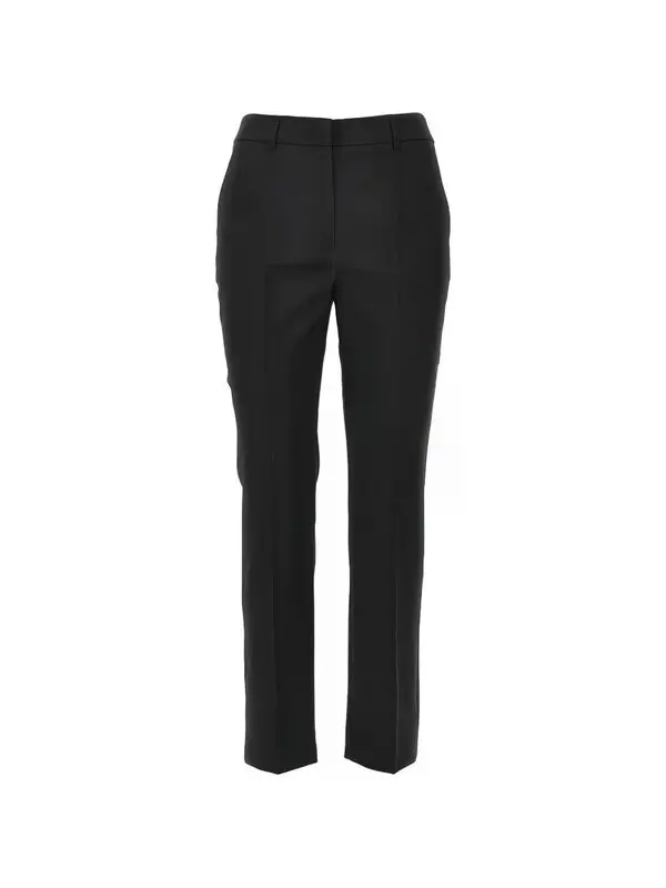 Max Mara Straight-leg Virgin Wool Trousers - Black