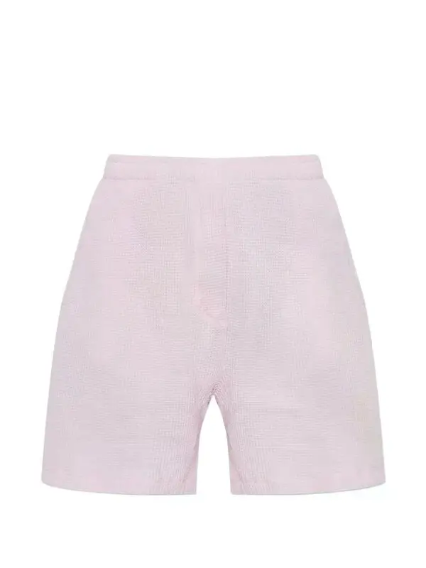American Vintage Waffle-knit Cotton Shorts - Pink