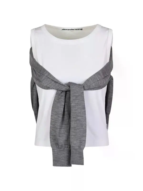 Alexander Wang Layered Tie-detail Tank Top - White