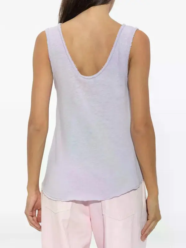 American Vintage Raw-edge Vest Top - Purple