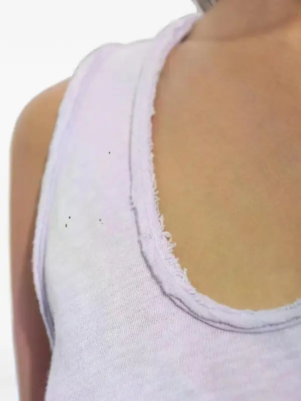 American Vintage Raw-edge Vest Top - Purple
